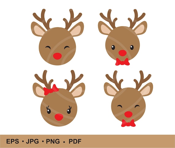 INSTANT Download. Reindeer clip art 6. Personal and commercial | Etsy