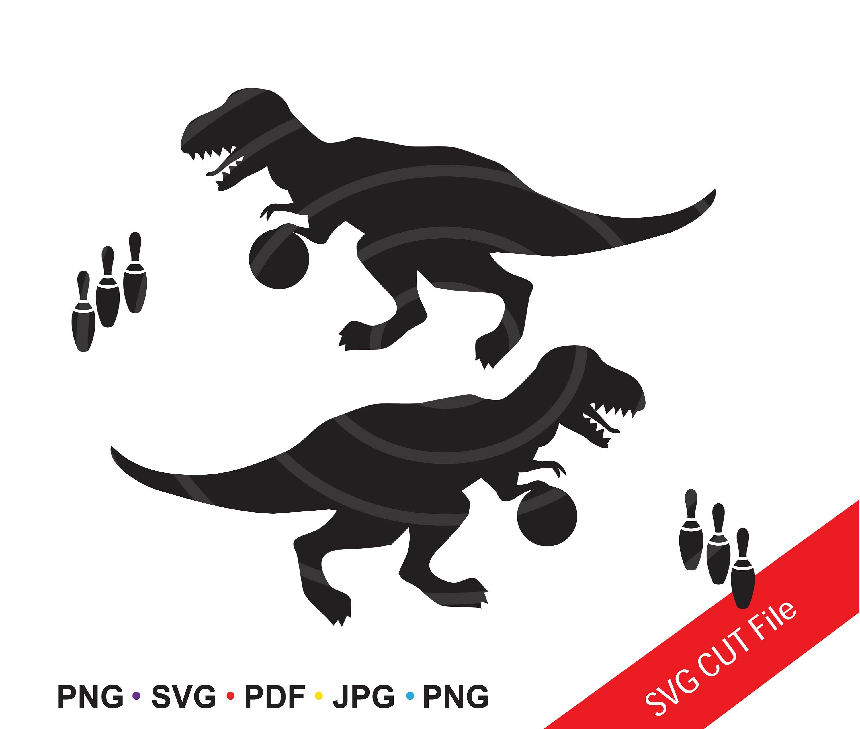 INSTANT Download. Bowling T-rex Silhouette Image. Personal and - Etsy