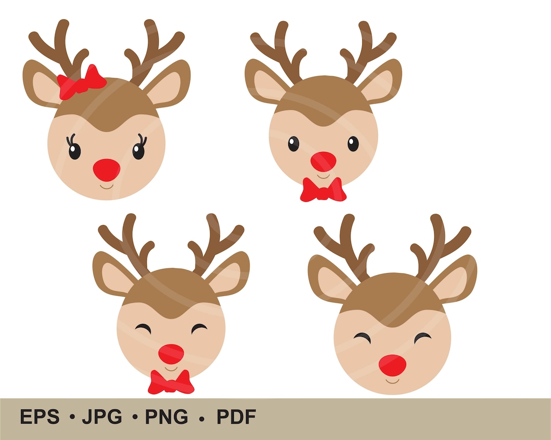 INSTANT Download. Reindeer Clip Art 5. Personal and Commercial Use. - Etsy