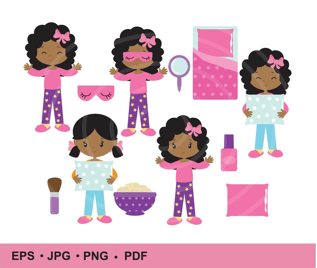 INSTANT Download. Pajama Slumber Party Clip Art 3. Personal and ...