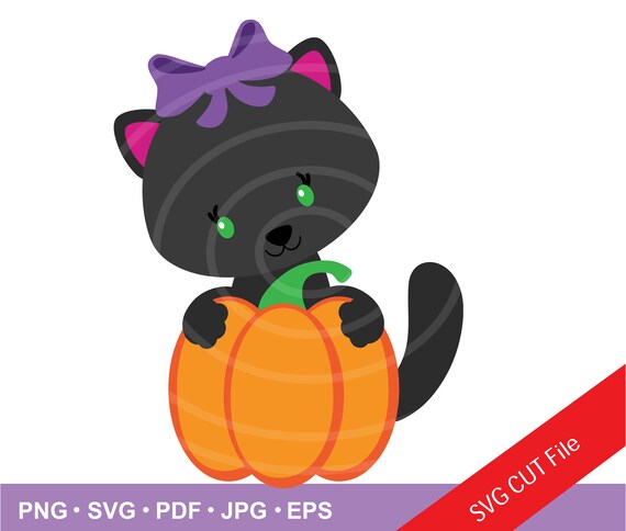 INSTANT Download. Halloween Cat Clip Art Image 2. Personal and - Etsy