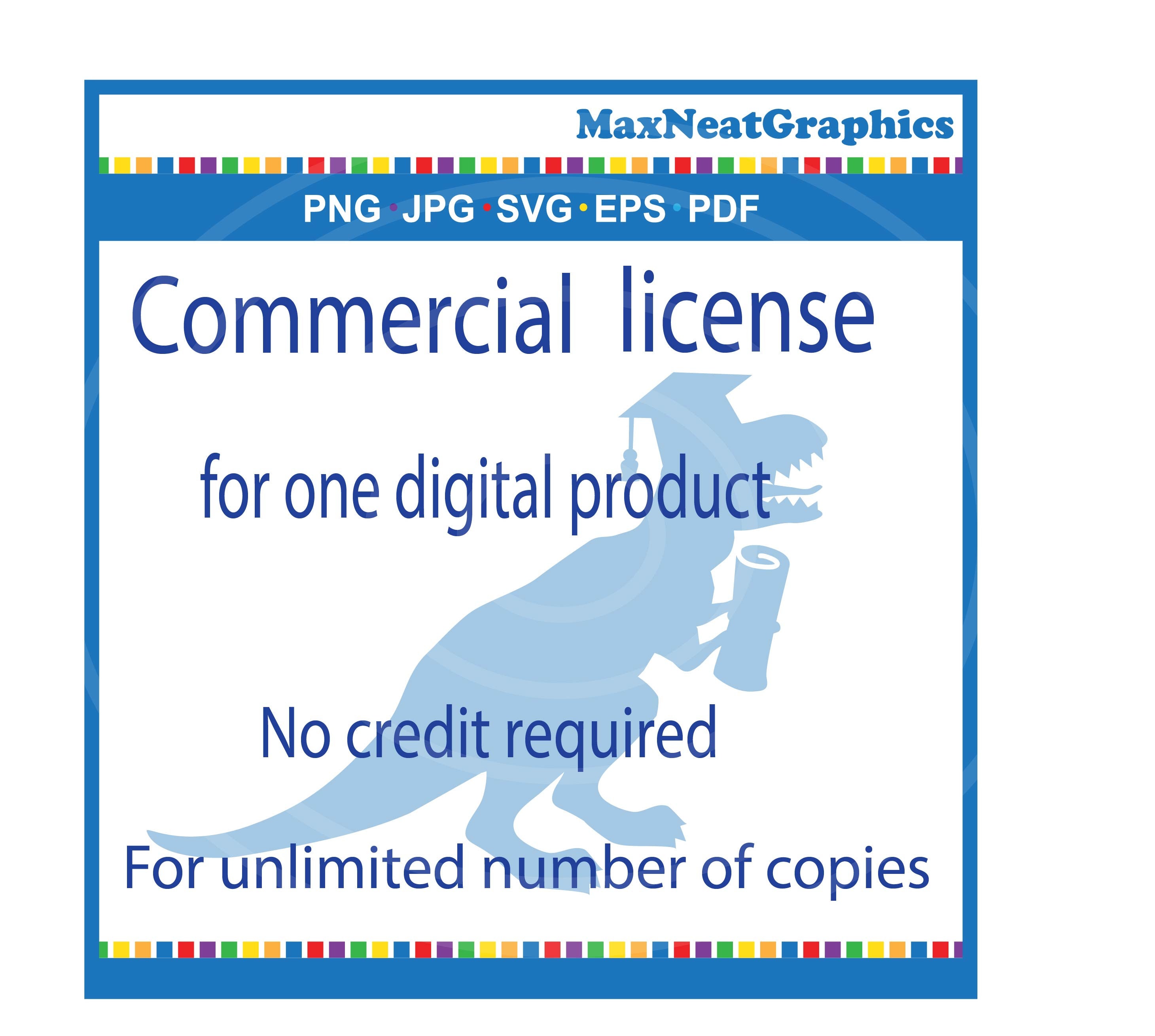 Commercial use license for one item unlimited number of | Etsy