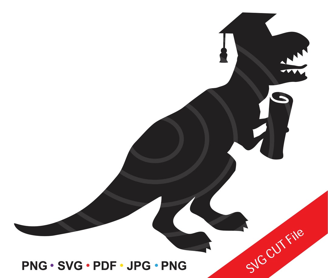 INSTANT Download. Graduation T-rex Silhouette Image. Personal and ...