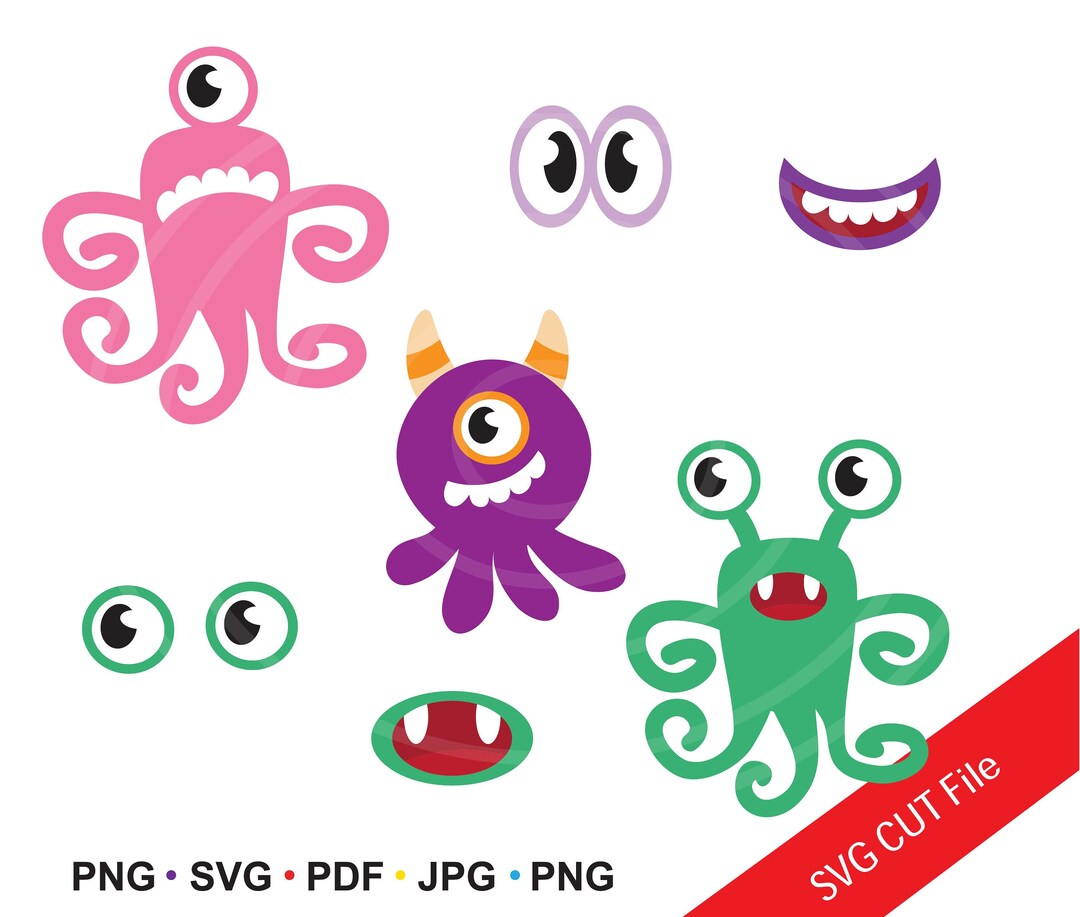 INSTANT Download. Monster Clip Art 1. Personal and Commercial Use. - Etsy