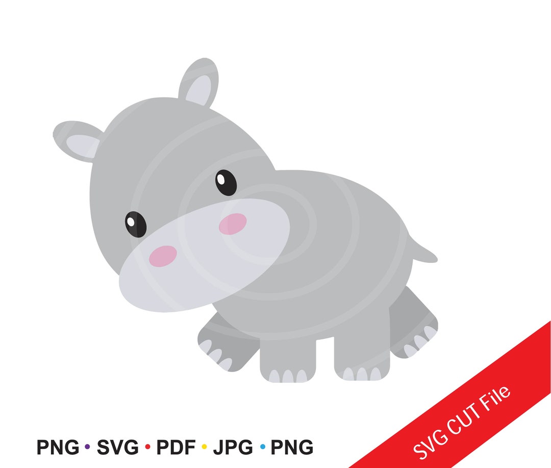 INSTANT Download. Hippo Clip Art Image. Personal and Commercial Use. - Etsy