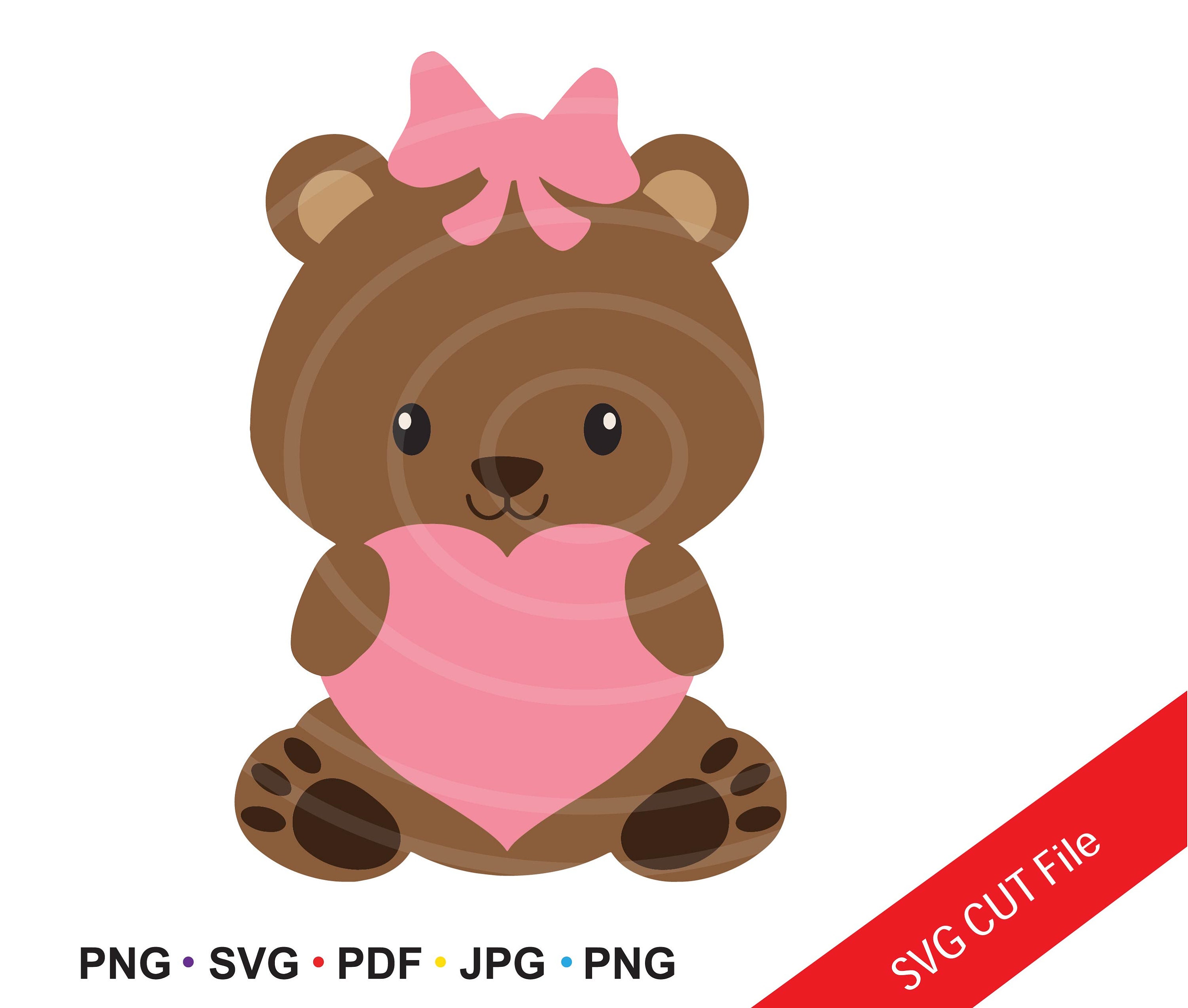 INSTANT Download. Bear girl clip art image. Personal and | Etsy
