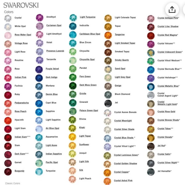 Swarovski Crystal Flatback - Etsy