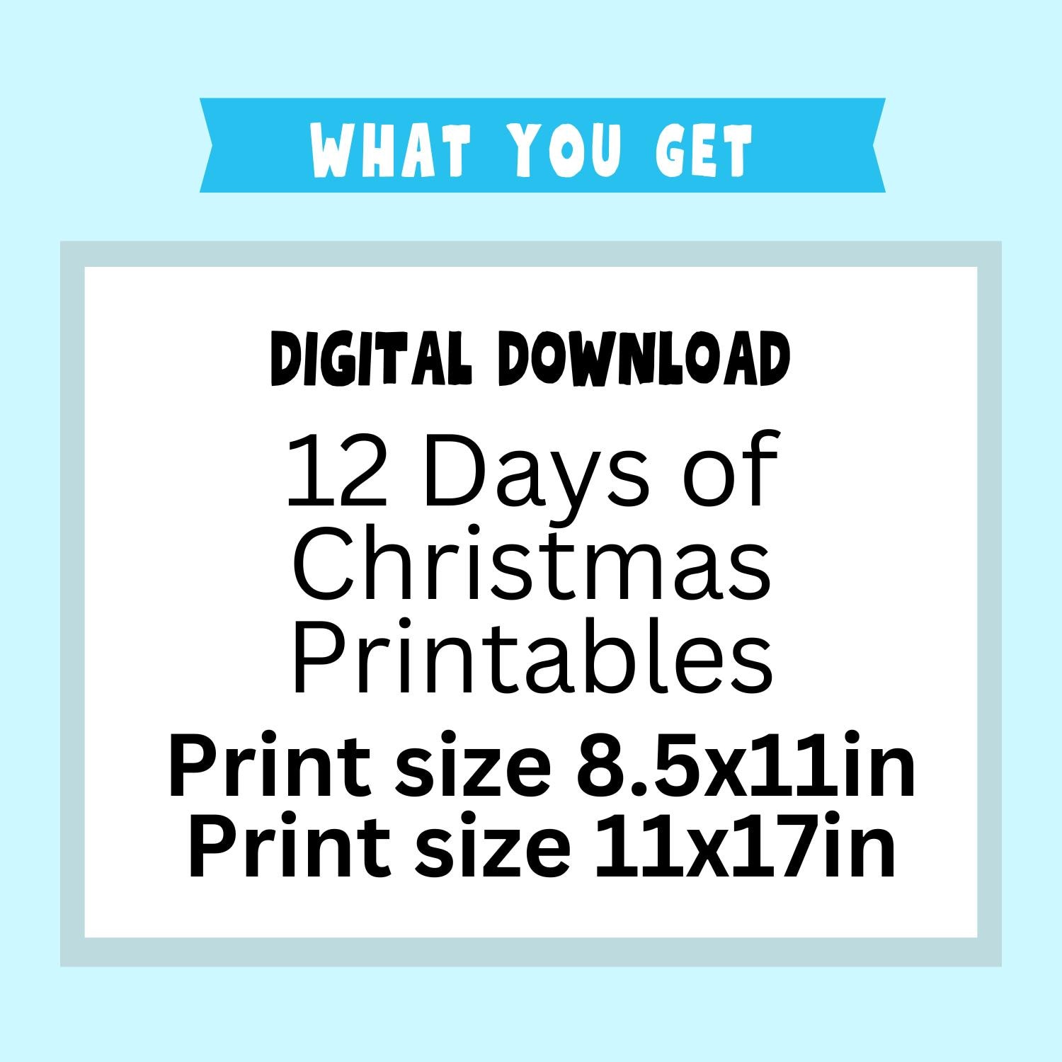 12 Days of Christmas Sing-along Game – Printable Group Activity - Etsy