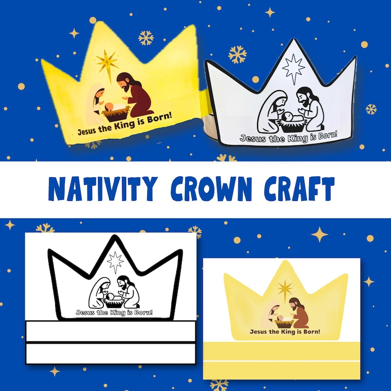 Nativity Craft for Kids: Jesus is King Crown • Christmas Craft ...