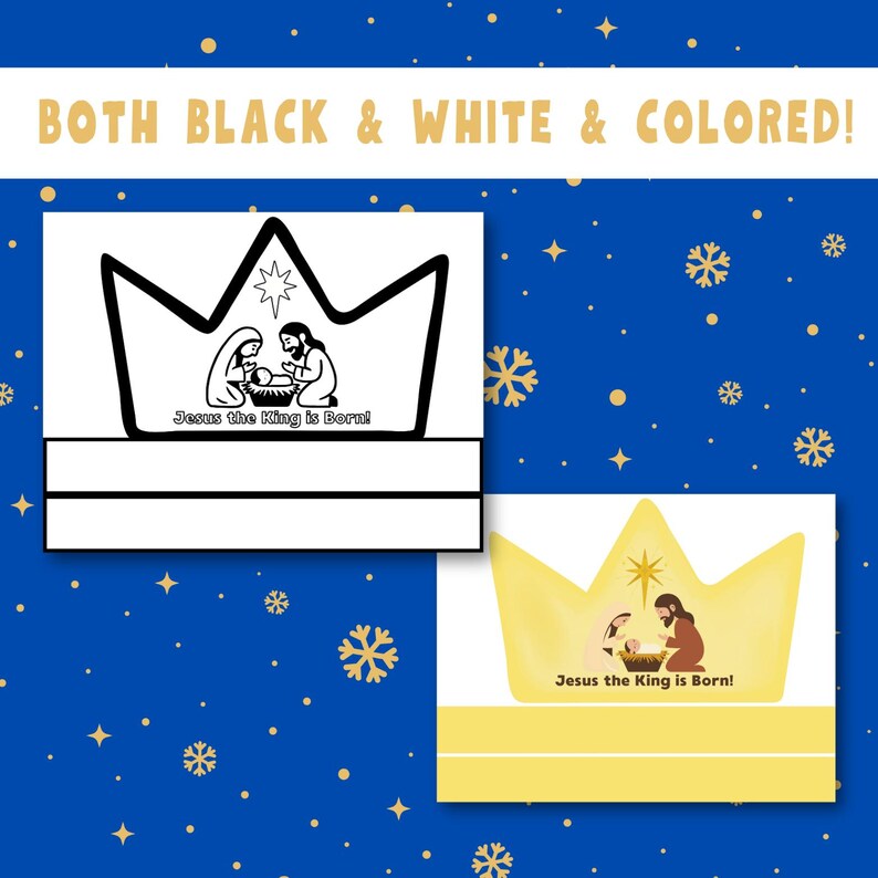 Nativity Craft for Kids: Jesus is King Crown • Christmas Craft ...