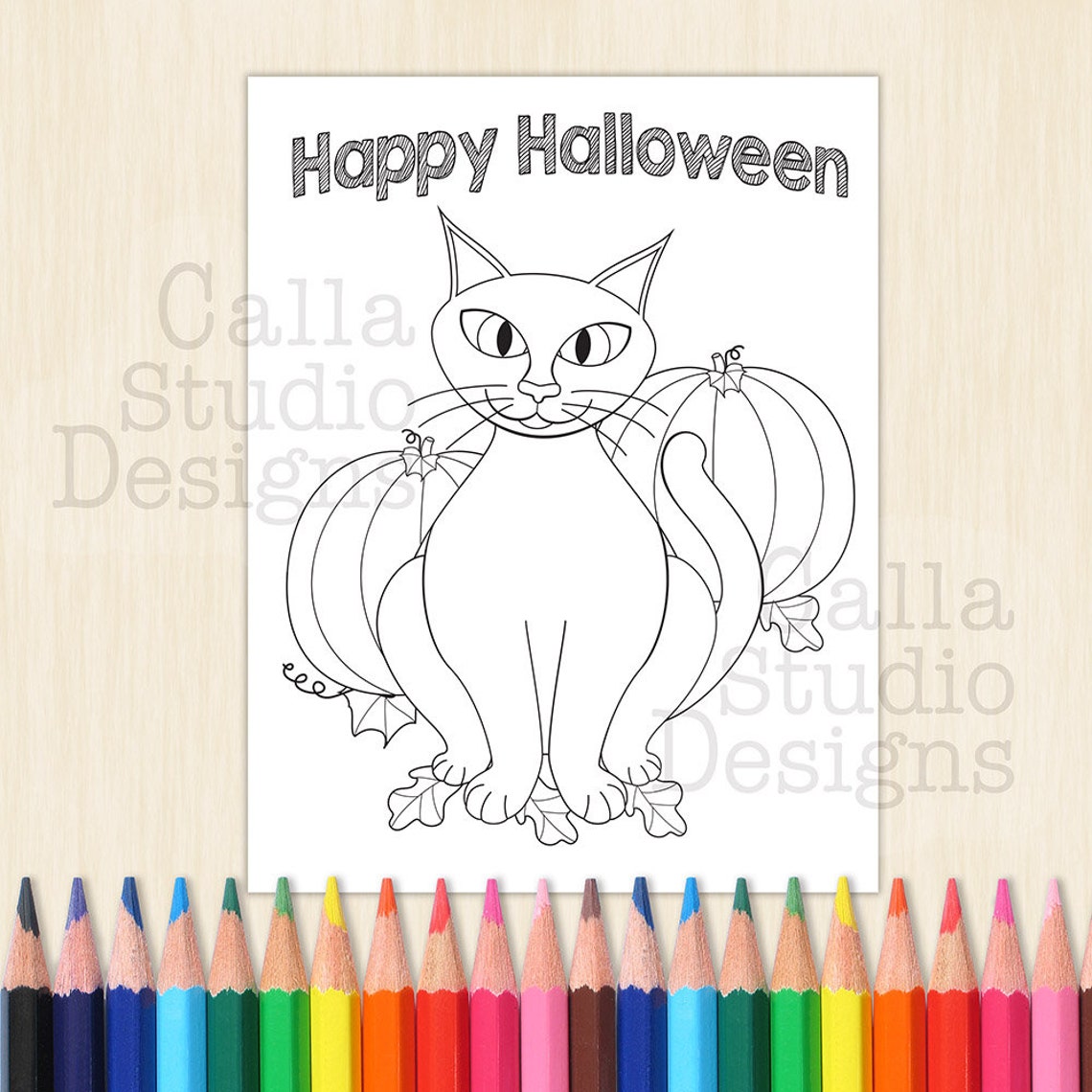 Halloween Cat Ready to Be Downloaded. Instant Download Halloween Cat ...