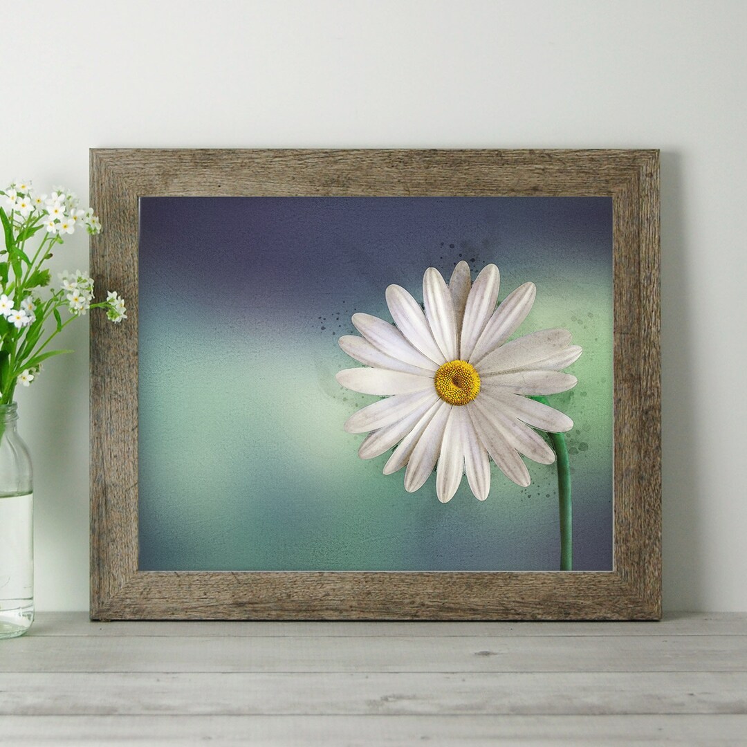 Daisy Instant Download Art Print. Watercolor Inspired. - Etsy