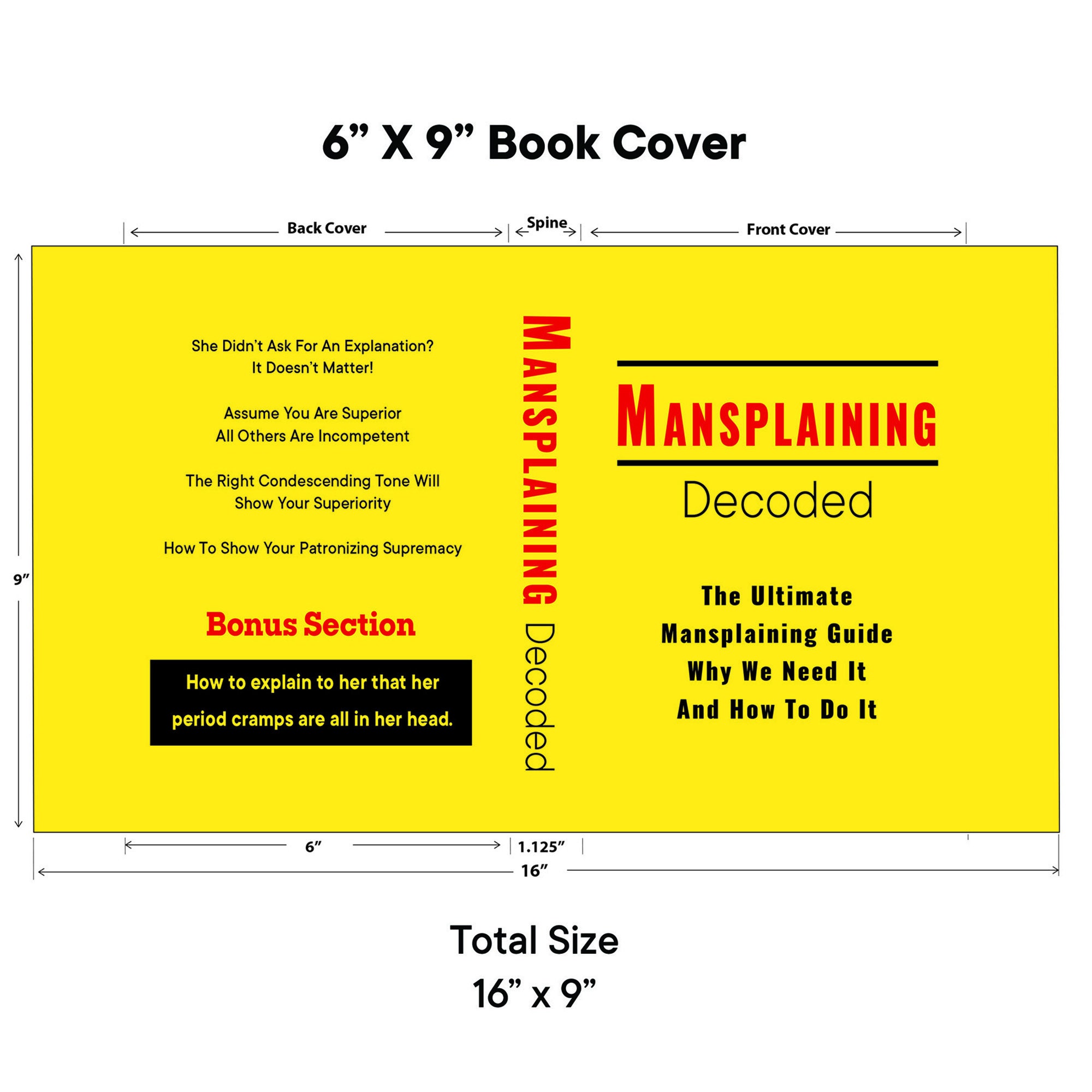 Funny Gag T Book Cover Mansplaining Decoded Humorous Book Cover To Make People Laugh Instant