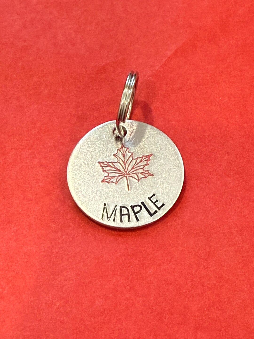 Personalized Maple Leaf Dog Tag for Pets – Custom Pet ID Tag With ...