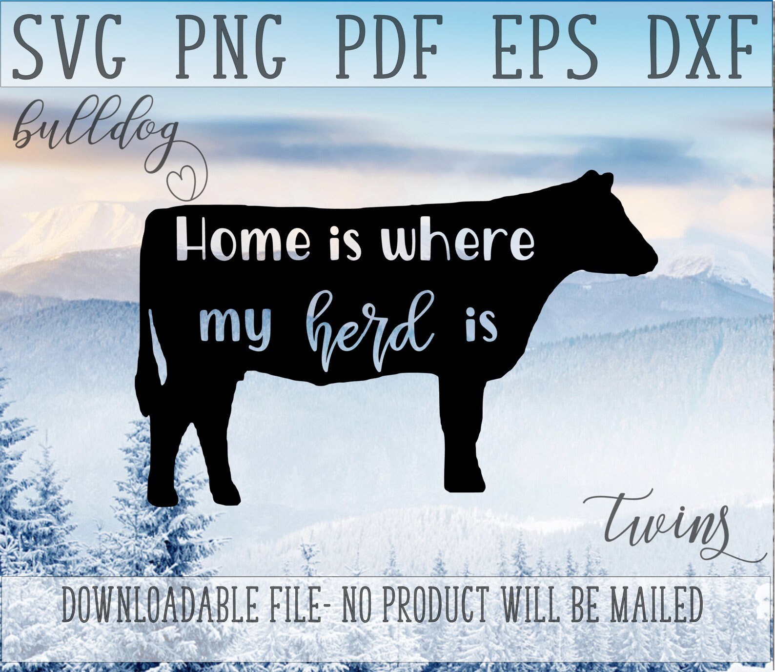 Home is Where SVG, My Herd is Clipart, Cow Cut File, Heifer Decal, Bull ...