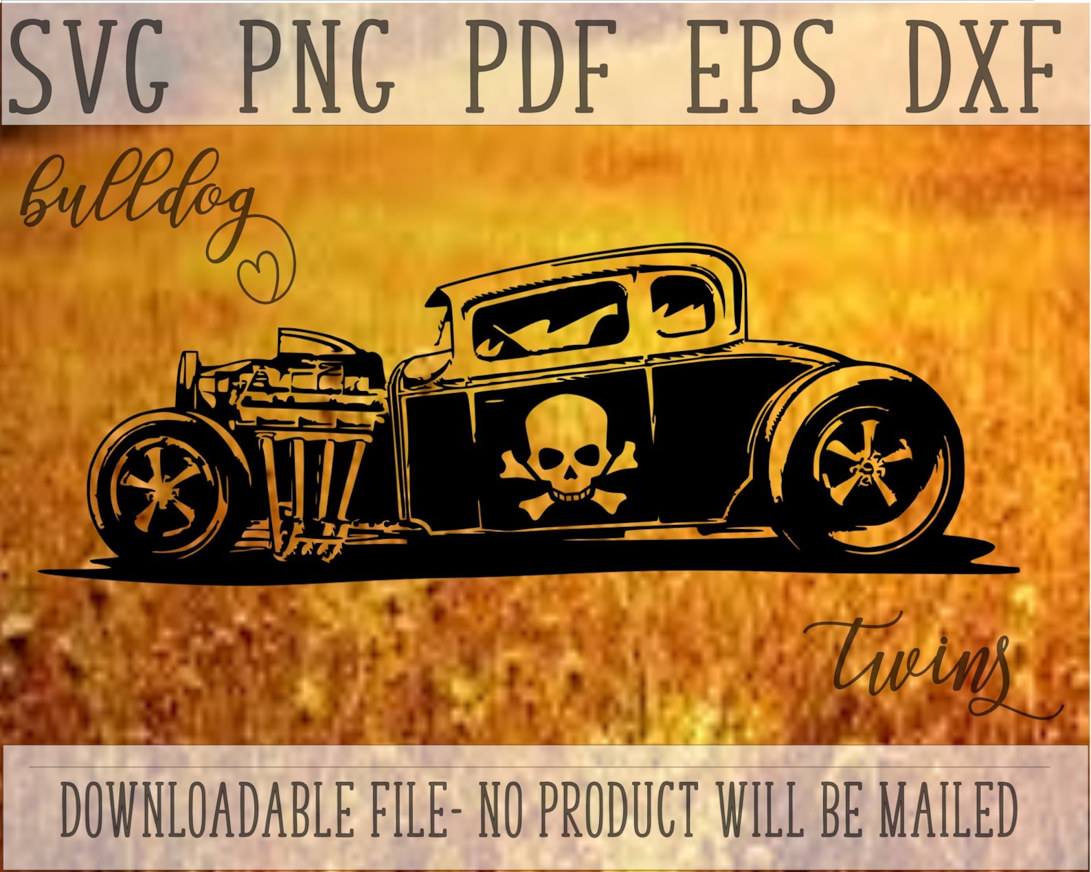 Rat Rod SVG, Hot Rod Clipart, Muscle Car Cut File, Old Vehicle PNG ...