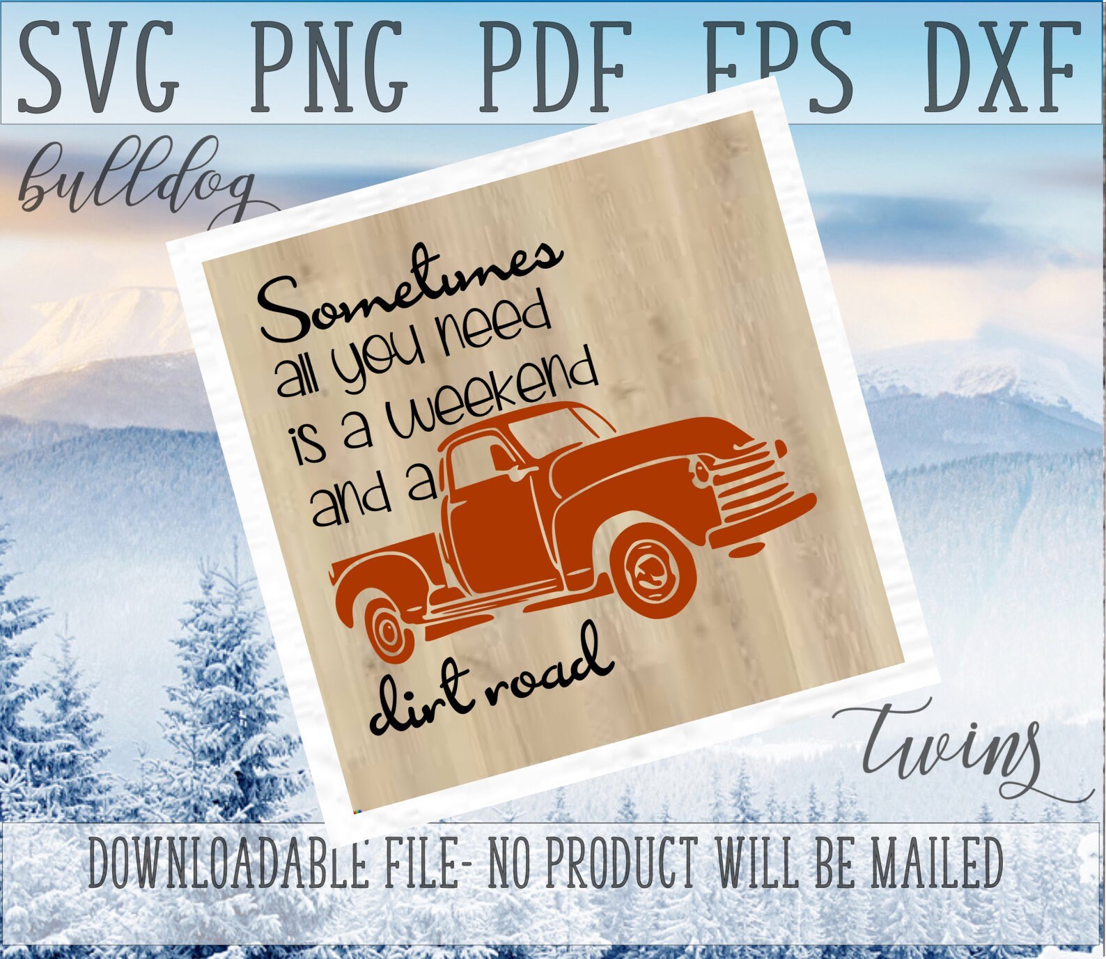 Dirt Road SVG, Country Clip Art, Backroads Cut File, Old Red Truck ...