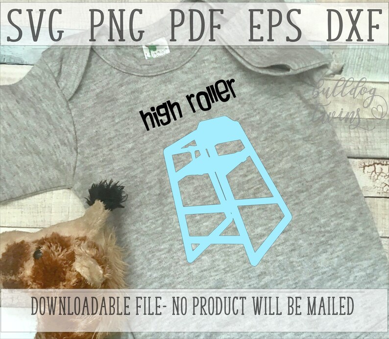 High Roller SVG Baby High Chair Clipart Baby Bodysuit Cut | Etsy