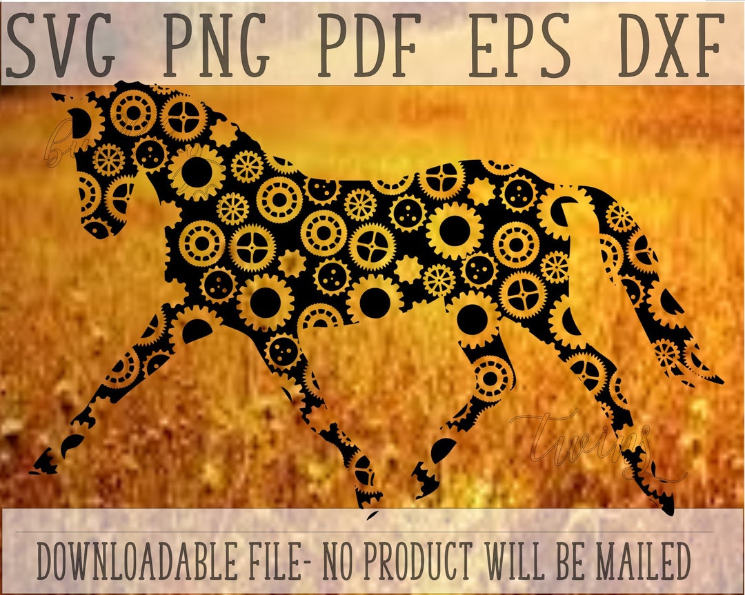 Gear Mandala SVG, Dressage Horse Clip Art, Warmblood Cut File ...