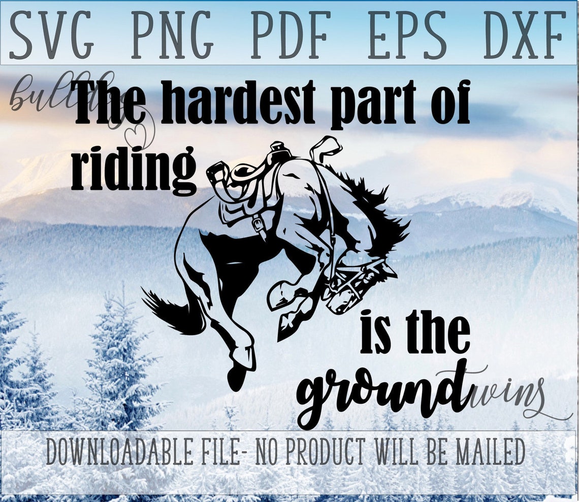 Horseback Riding SVG Rodeo Clipart Bucking Horse PNG - Etsy