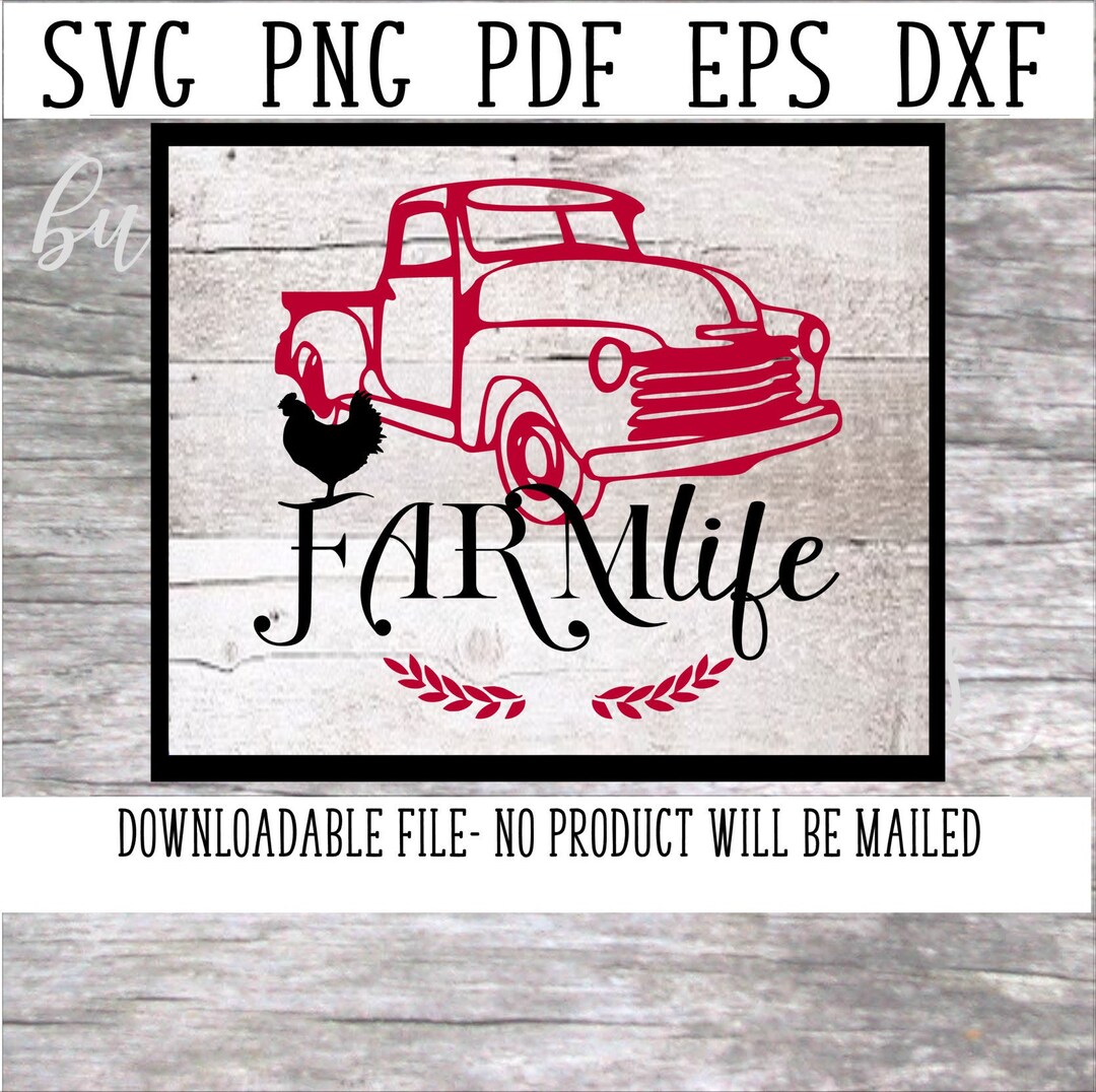 Farm Life SVG, Chicken Design, Farmer Cut File, Farming, Country Wood ...