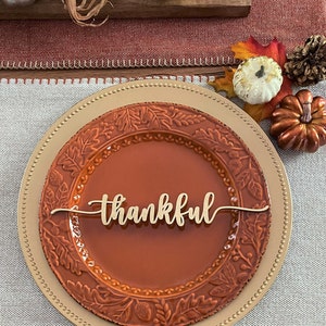 Thanksgiving Place Cards, Place Settings, Plate Words, Thankful Plate ...