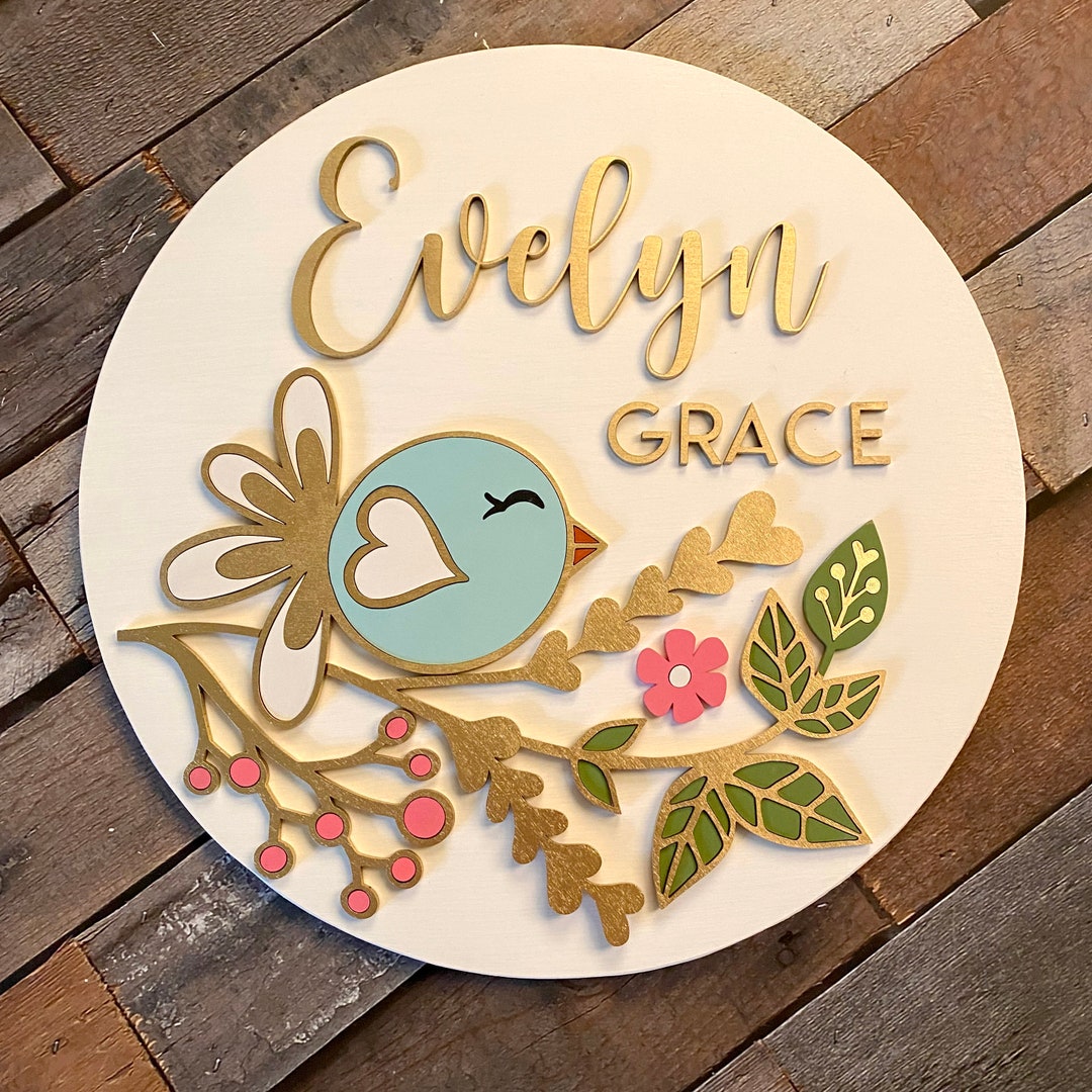 Girls Wooden Nursery Name Sign, Custom Name Sign,custom Baby Sign ...