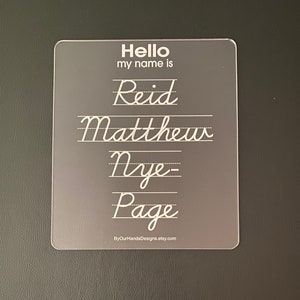 Cursive Tracing Boards, Cursive Name Tracing Board, Writing Practice ...