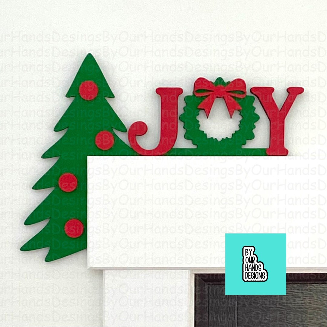 Christmas Door Corner Sign: Layered 'joy' Topper - Etsy