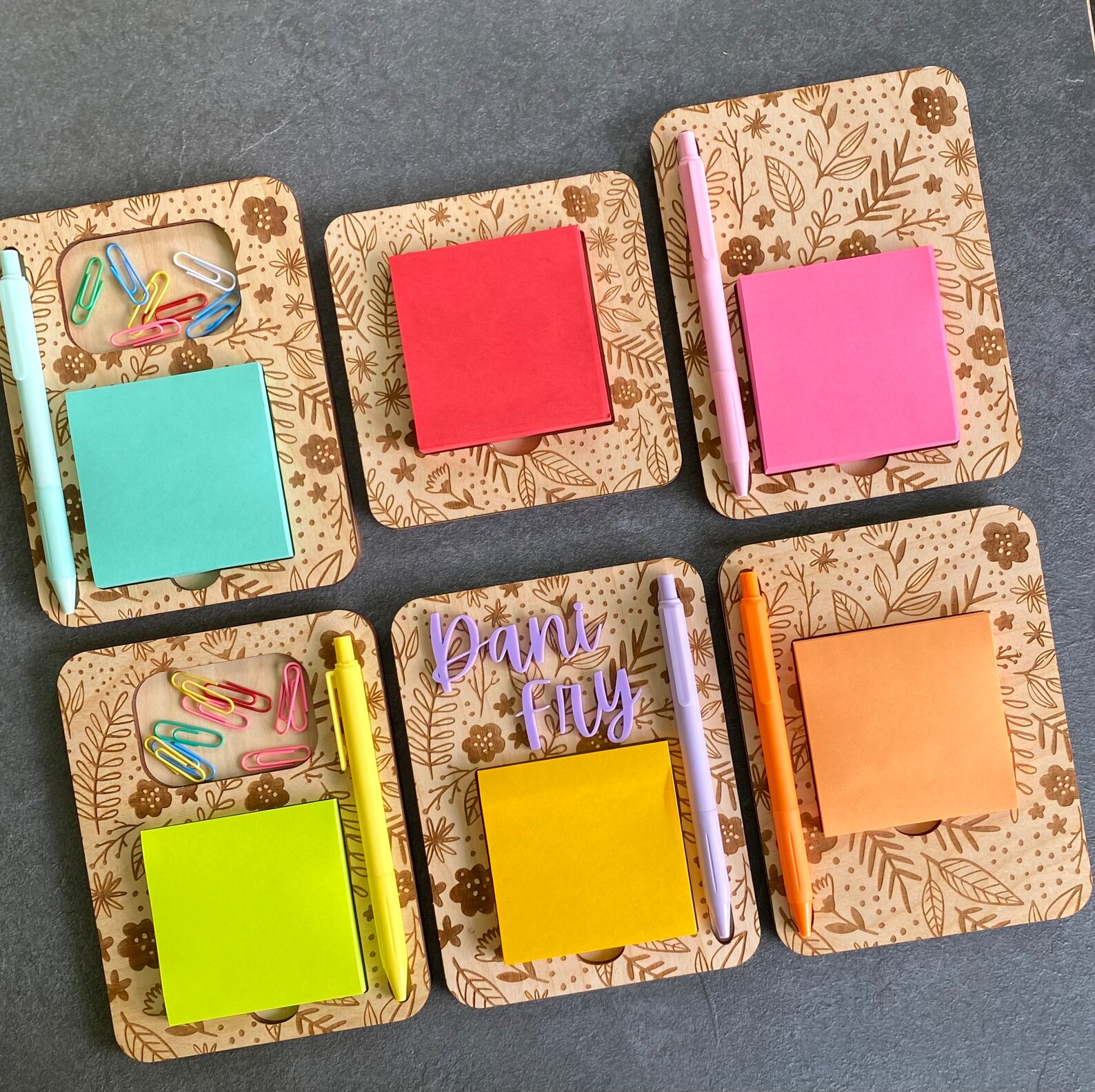 Sticky Note Pad Holder, Desk Note Pad Holder, New Job Gift ...