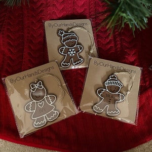 Personalized Wooden Gingerbread Christmas Ornament, Gift Tag - Etsy