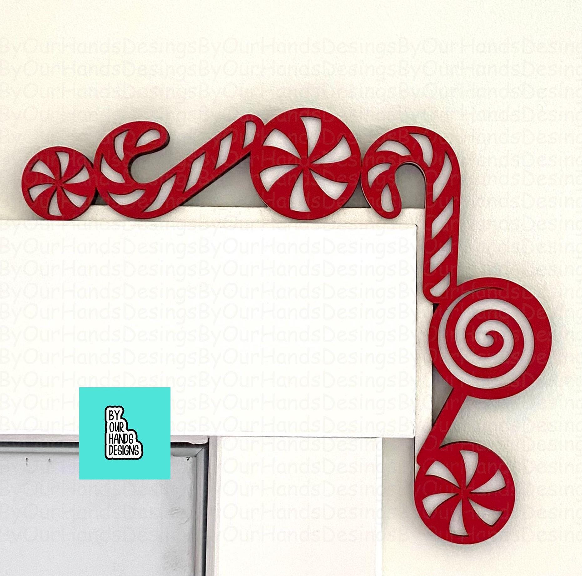 Santa Christmas Door Corner Topper: 3D Layered Wood Decor - Etsy