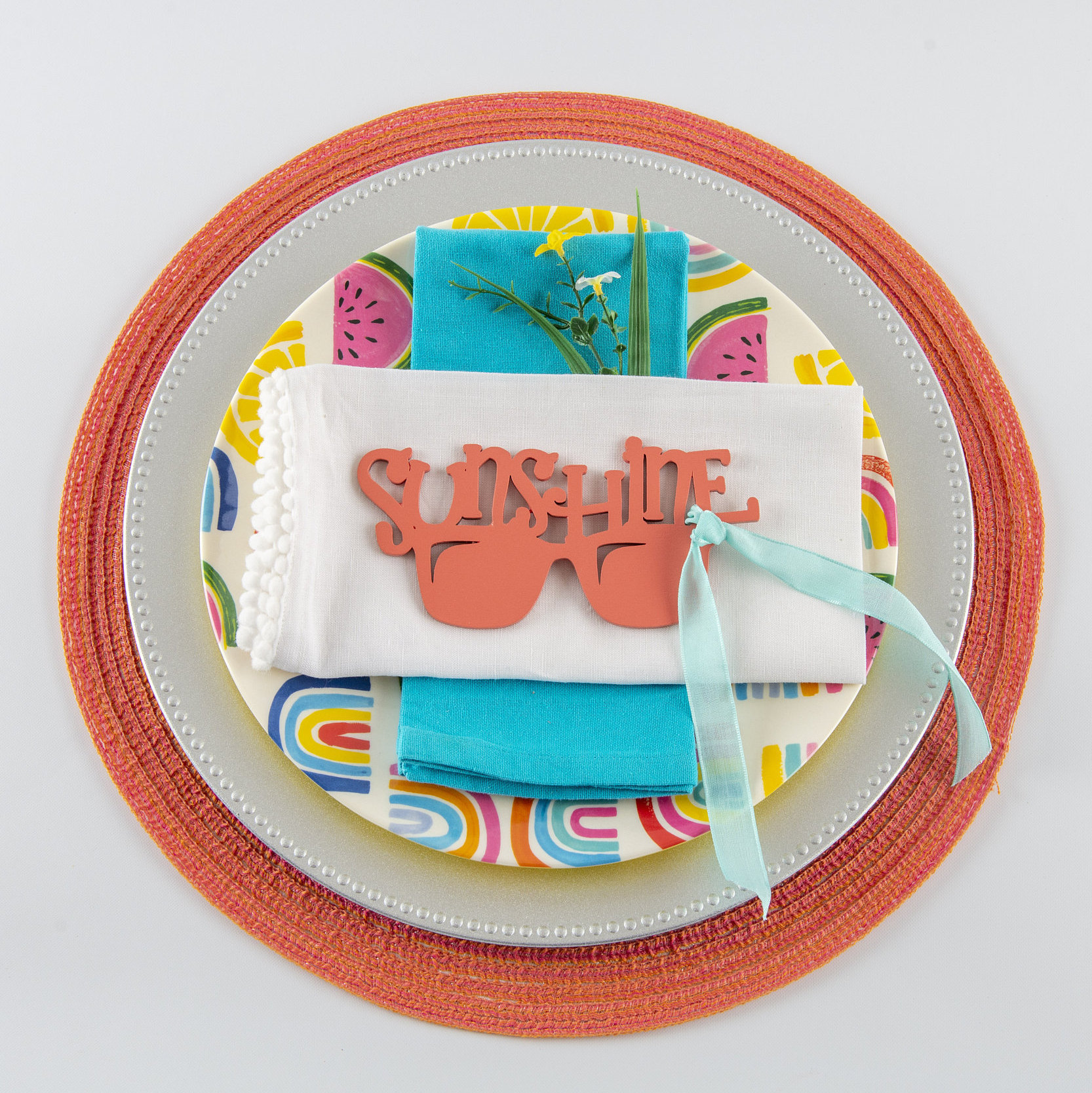 Plate Words Summer Plate Decor Table Place Setting Words | Etsy