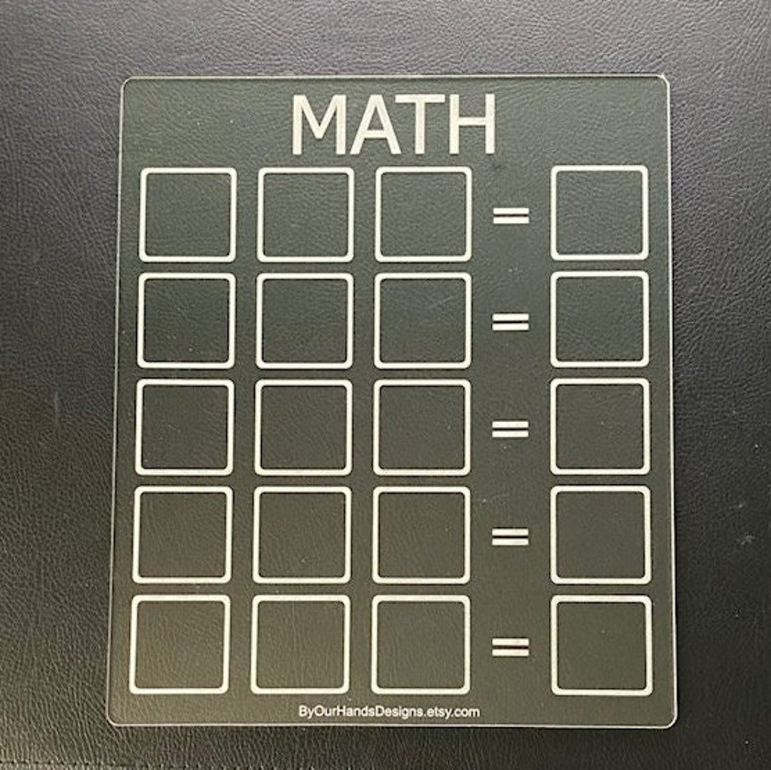 Math Practice Board Homeschool Math Add Subtract Mutiply - Etsy