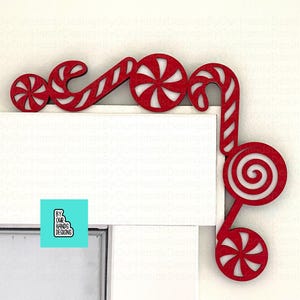 Gingerbread Christmas Door Corner Decor: Laser Cut Wood Topper - Etsy