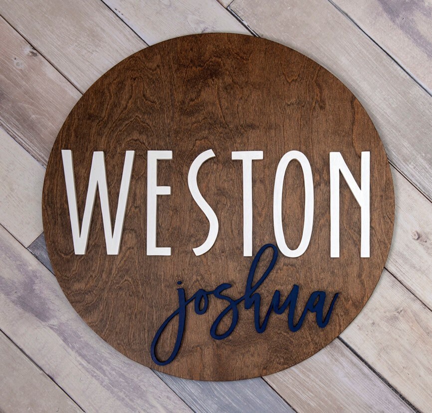 PLAIN Wood Nursery Sign Custom Name Sign Nursery Sign | Etsy