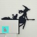 Black Cat Halloween Door Corner Decor: Laser Cut Birch Plywood - Etsy