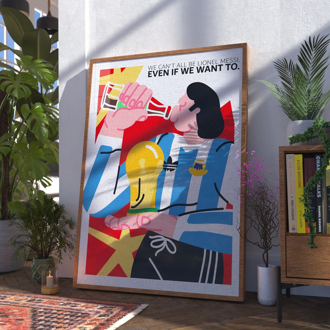 Lionel Messi World Cup 2022 Poster | Argentina Champion Wall Art ...