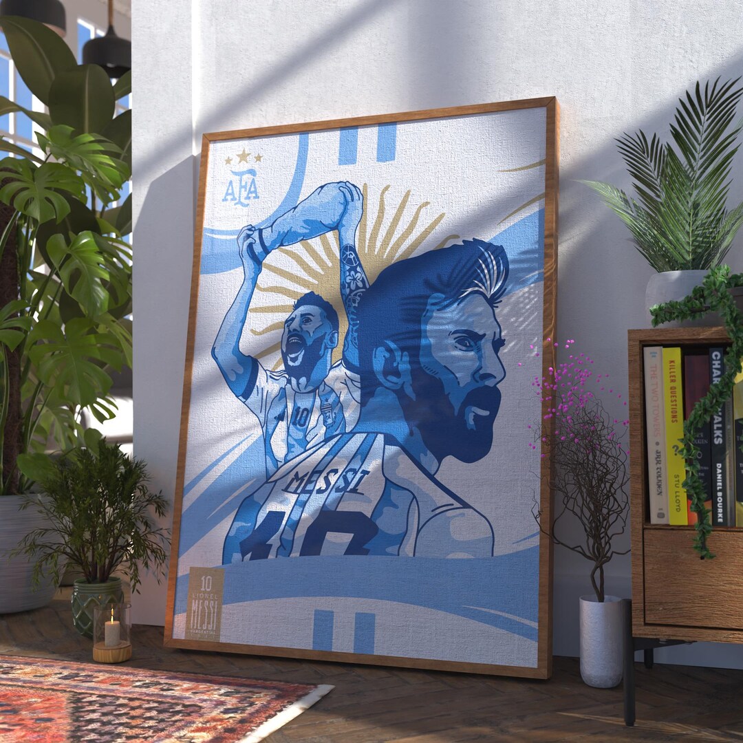 Lionel Messi World Cup 2022 Poster | Argentina Champion Football Wall ...