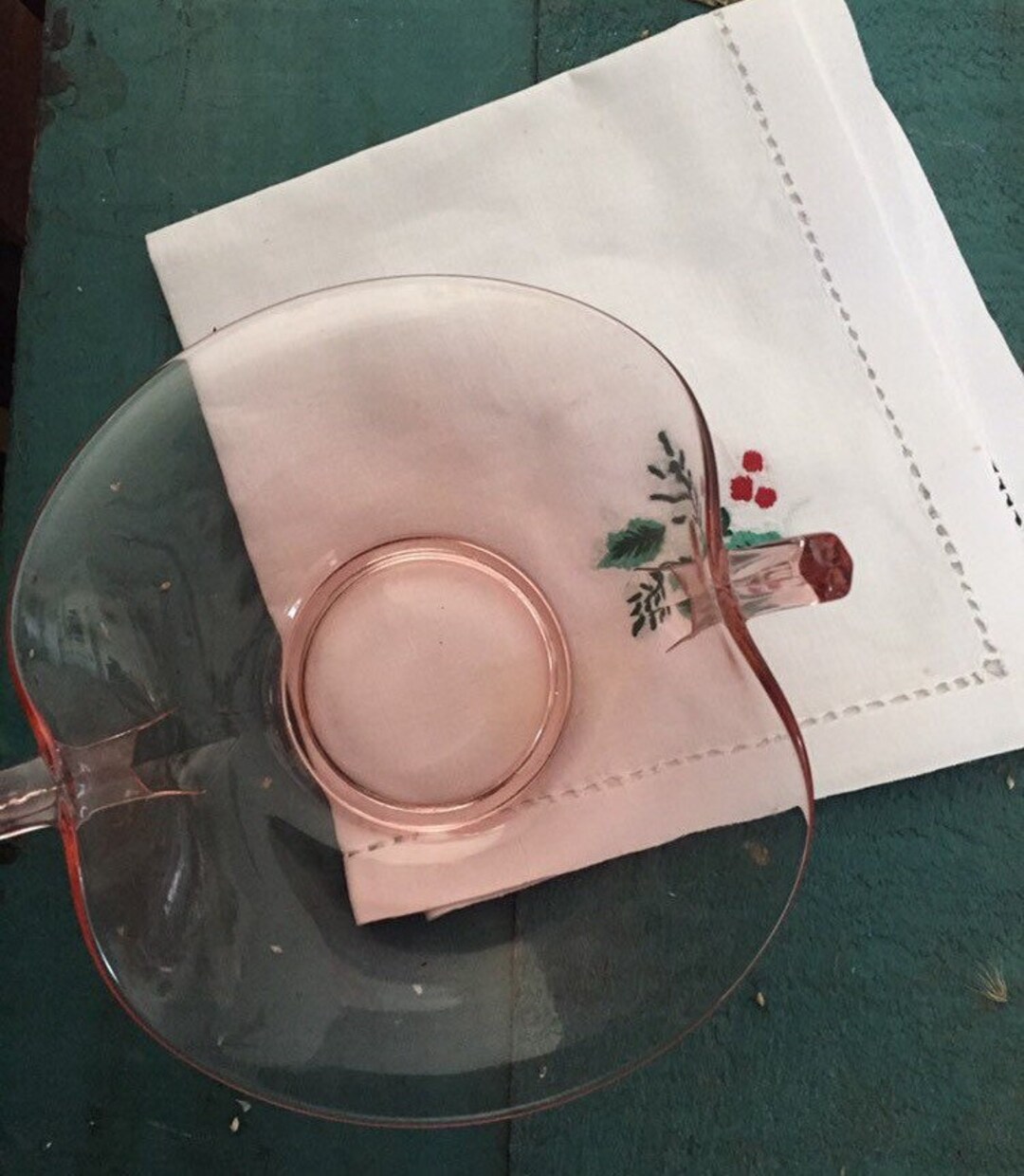 Pink Depression Glass Muffin Plate - Etsy
