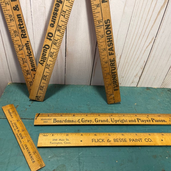 Vintage Wooden Ruler - Etsy