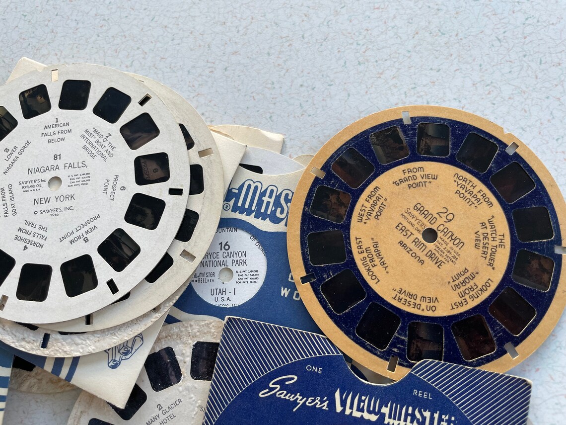OLD Viewmaster Reels, LOW NUMBER 1-135 Assorted Individual Reels ...