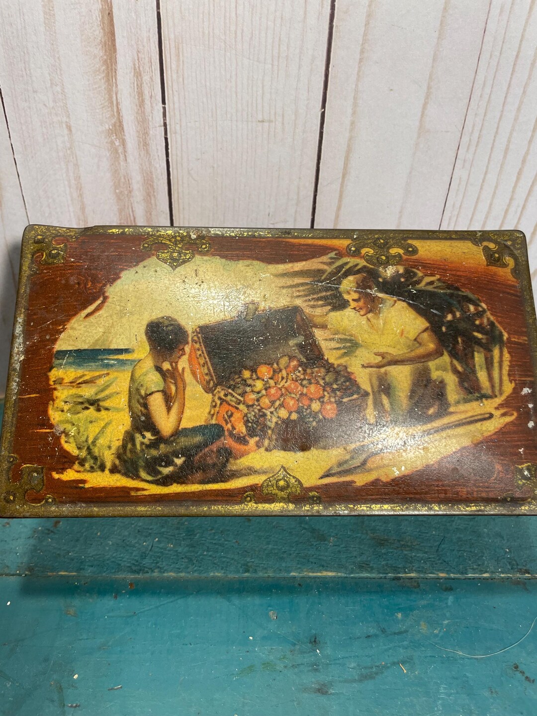 Vintage CANCO Candy Tin, Vanity, Desk Organizer, Collectible - Etsy