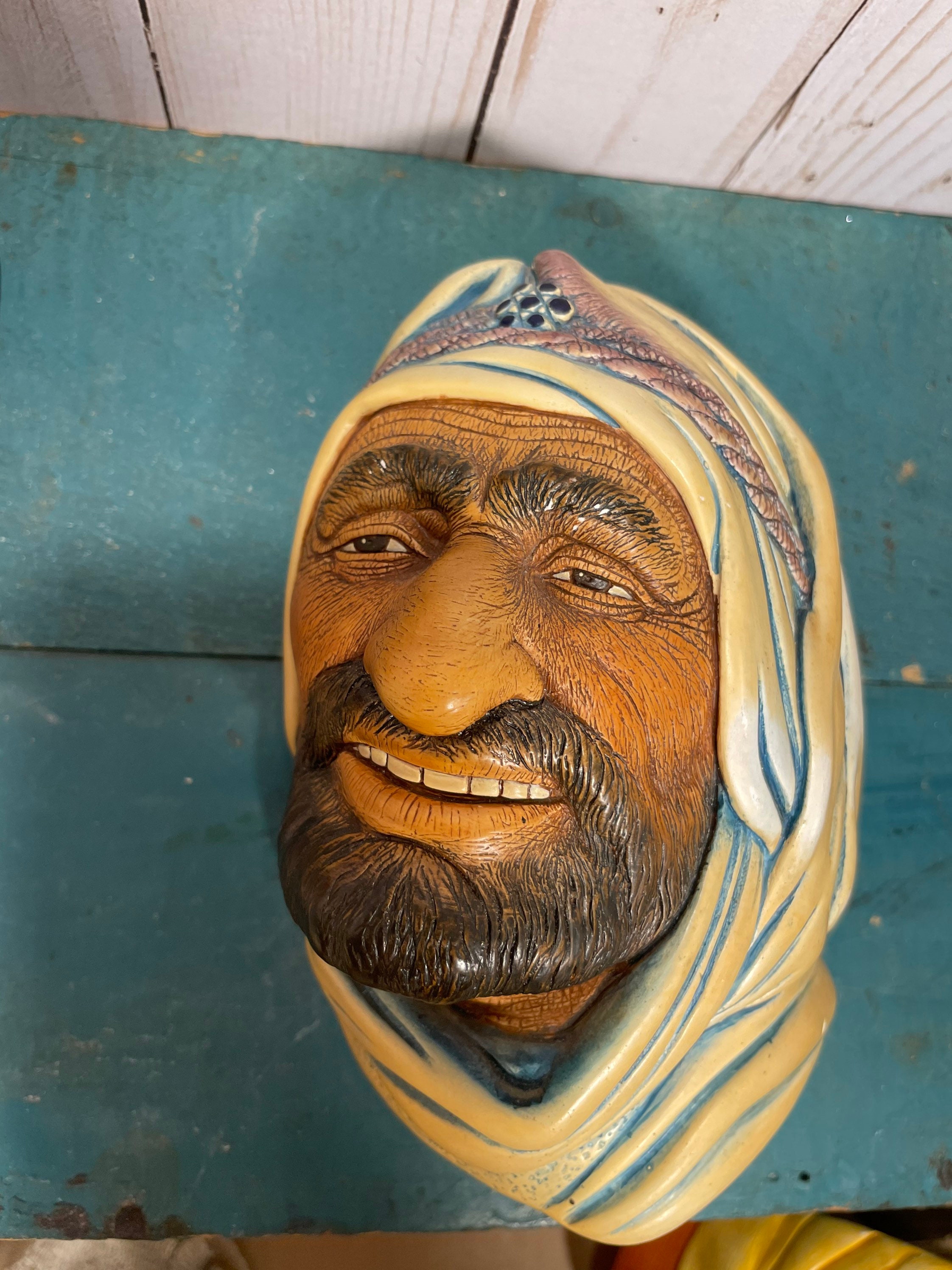 Vintage Bosson Style Chalkware Bust Wall Hanging Made in - Etsy