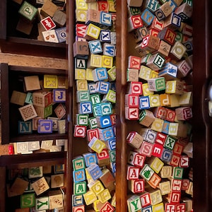 Vintage Wooden Alphabet Letter Blocks, Custom Order or Buys Choice ...