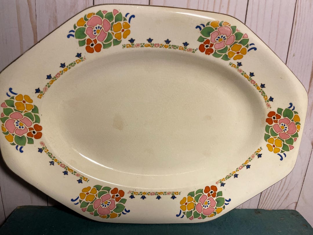 Vintage Platter, John Maddock and Sons, English Stoneware, Royal Ivory ...