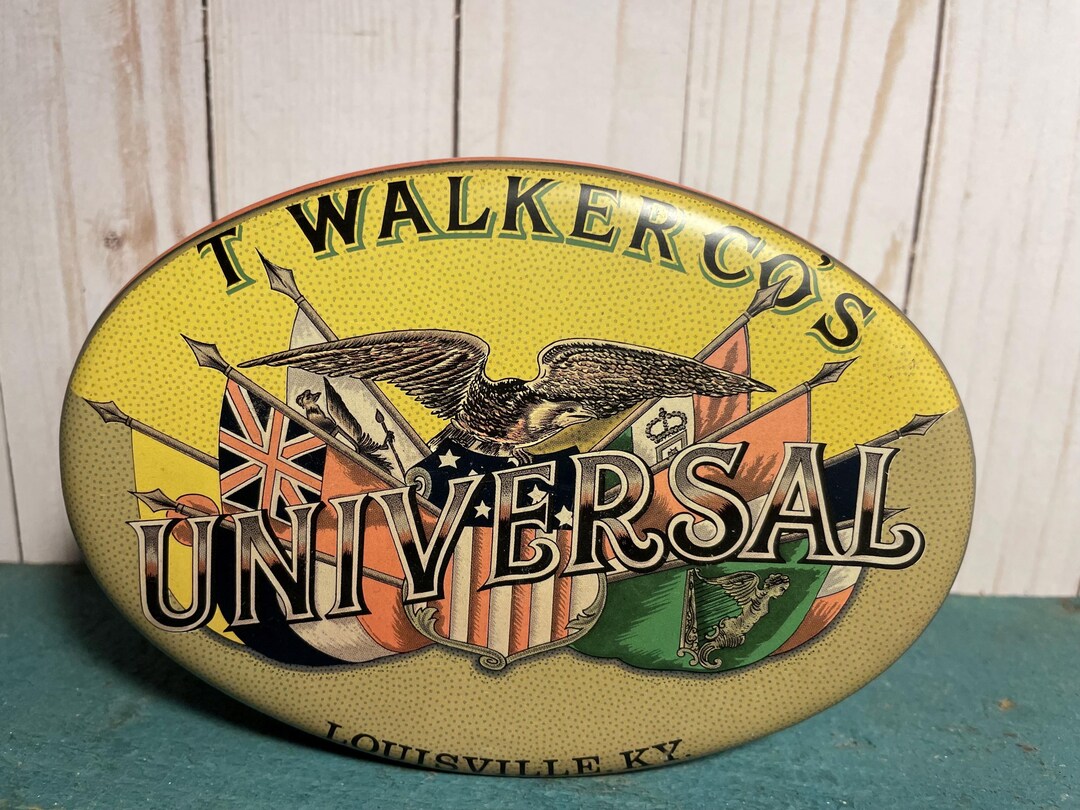 Vintage Tobacco Tin, T Walker Co, Cut Plug Tobacco, Tobacciana ...