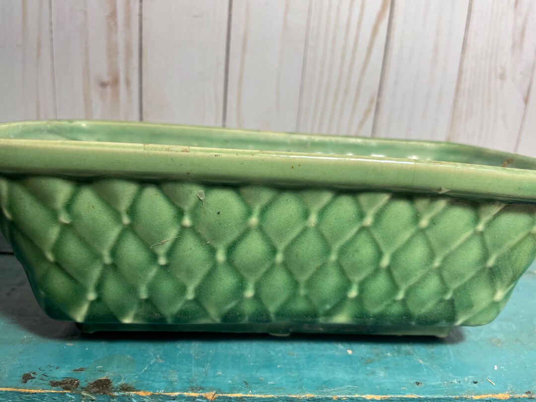 Brush Mccoy Planter, Makers Mark, Spatter Glaze, Yellow, USA Gift for ...