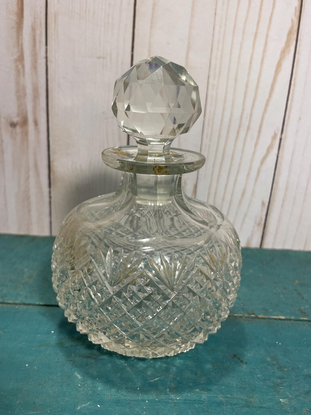 Antique Cut Glass, Brilliant, Cologne Bottle, Perfume, Spirit Decanter ...