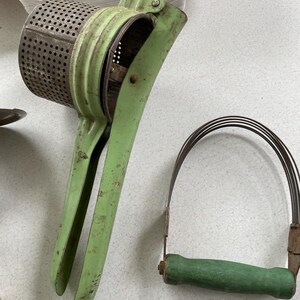 Vintage Green Handle Kitchen Hand Tools, Larger Sizes, Farmhouse ...